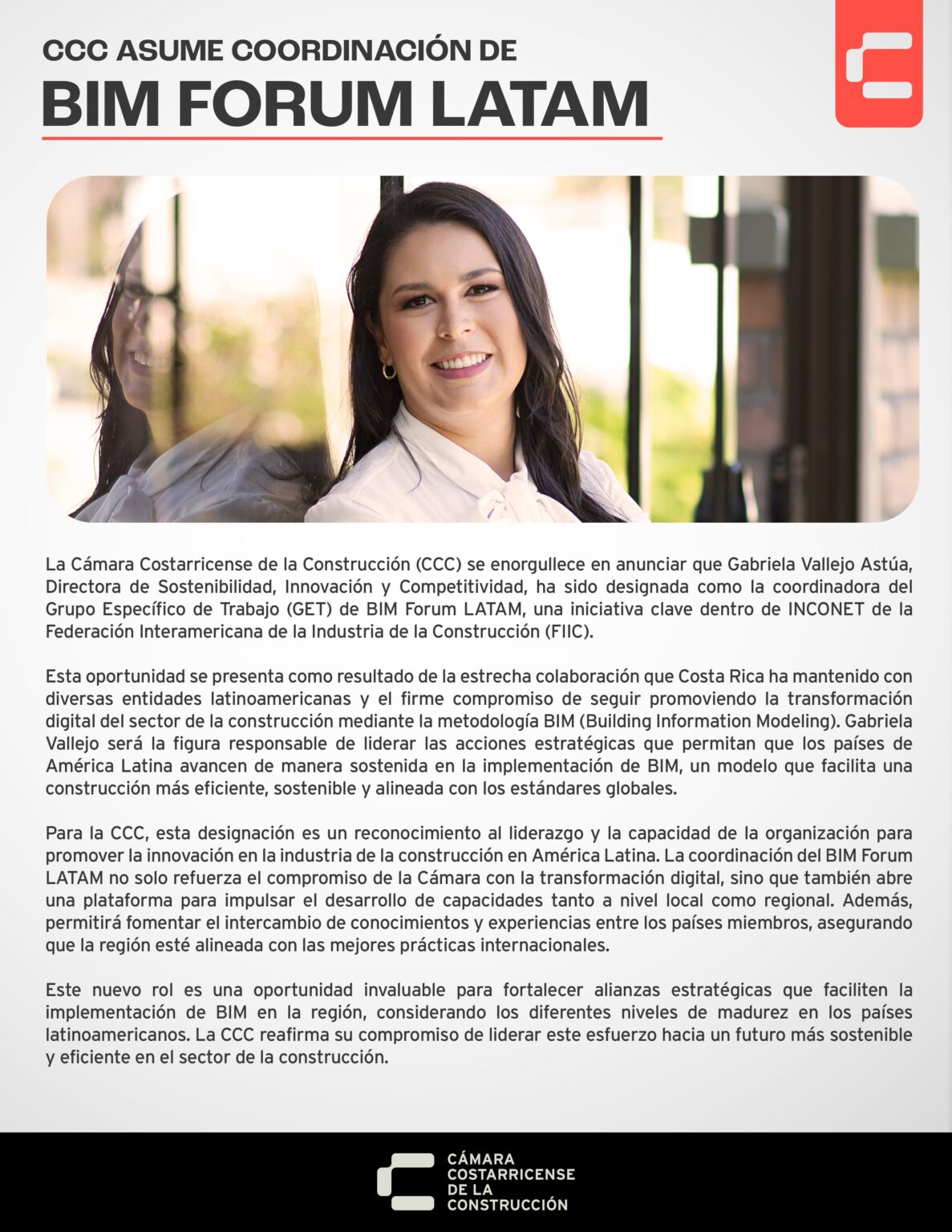 La Cámara Costarricense de la Construcción (CCC), asume coordinación de ...